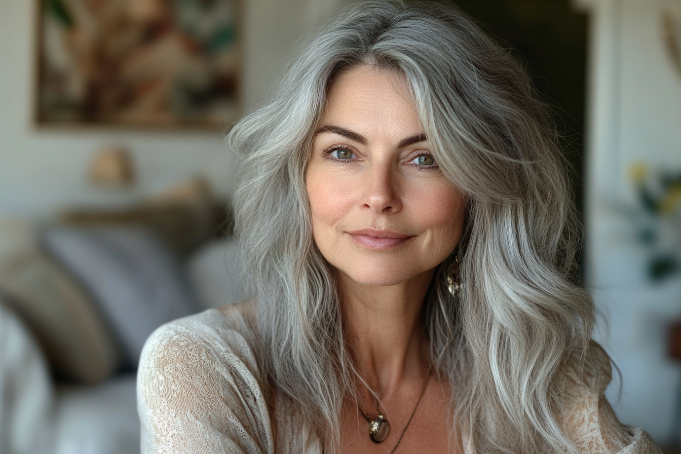 18 Super Trendy Long Haircuts for Women Over 50